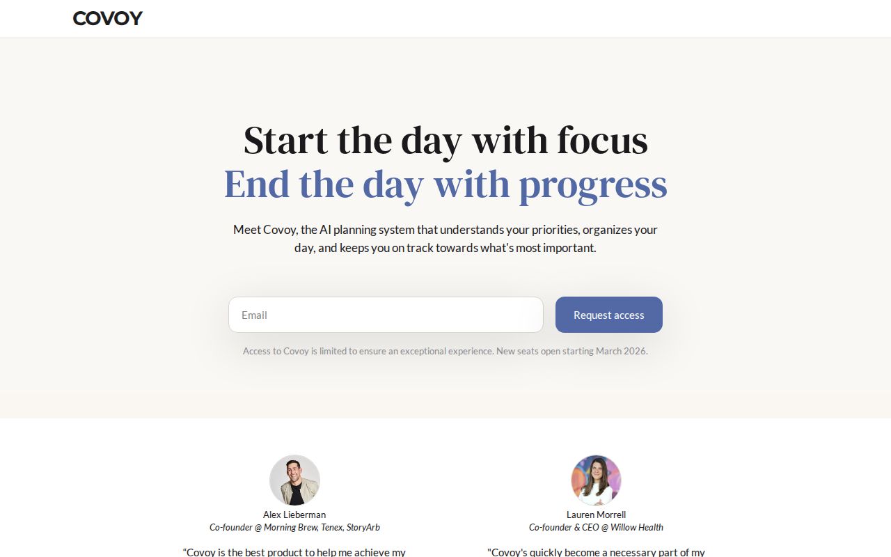 Covoy | Your goals need a system